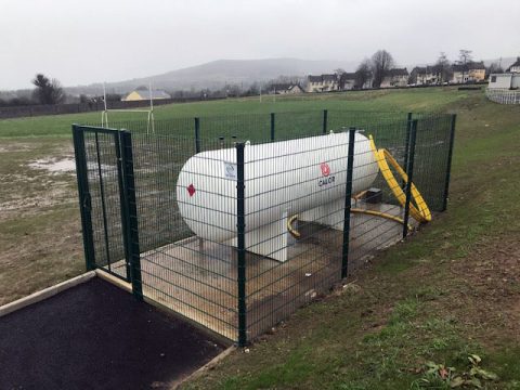 Secure fencing for gas compound